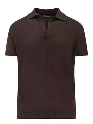 TOM FORD Collared T-shirt - Brown