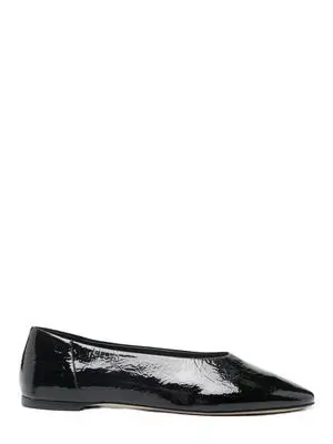 TOTEME Leather Ballerina Shoes - Black