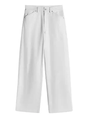 LEMAIRE Wide-leg Cotton Pants - White