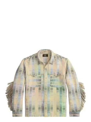 Ralph Lauren Fringed Striped Overshirt - Neutrals