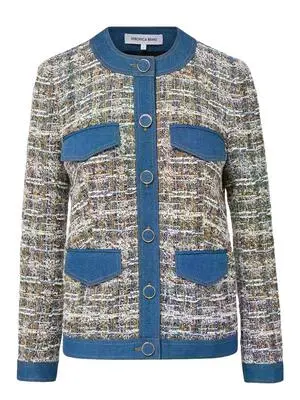 Veronica Beard Ainslie Tweed Pocket Jacket - Neutrals
