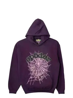 SP5DER Graphic SP5DER Web Hoodie Purple