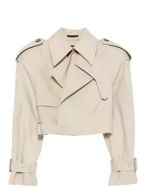 Wardrobe.NYC Drill Perfecto Trench Jacket - Neutrals
