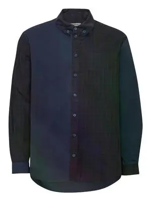Henrik Vibskov Panelled Check Shirt - Blue