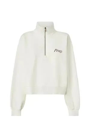Pinko Quarter-zip Printed Sweatshirt - Neutrals