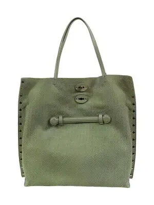 ZANELLATO A' Spasso® Tote Bag With Studded Embellishments - Green
