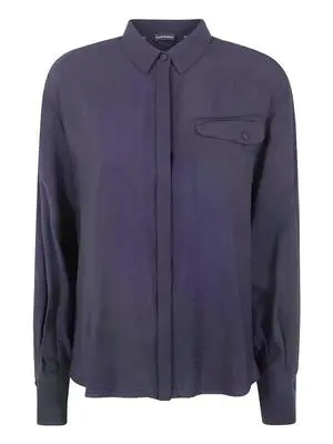 Emporio Armani Long Sleeve Pocket Shirt - Blue