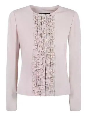 Emporio Armani Ruffled Jacket - Neutrals