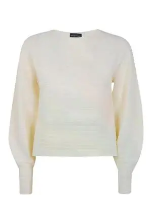 Emporio Armani Balloon-sleeve Sweater - Neutrals
