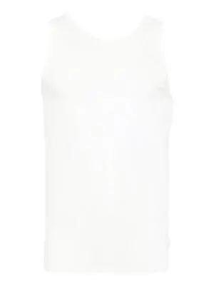LANVIN Pleated Jersey Tank Top - White
