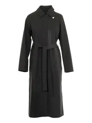 K-WAY Barbra Belted Coat - Black