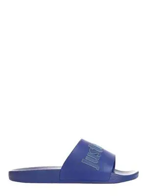 Just Cavalli Logo-print Slides - Blue