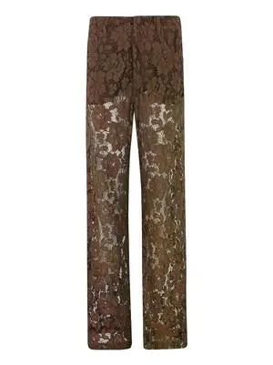 Federica Tosi Lace Trousers - Brown