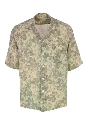 120% Lino Floral Shirt - Neutrals