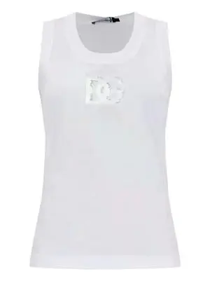Dolce & Gabbana Logo-detail Tank Top - White