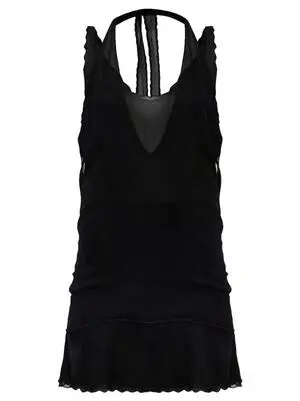 KNWLS Sleeveless Tiered Mini Dress - Black