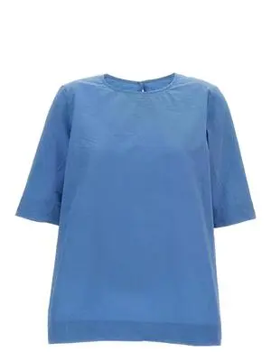 CASEY CASEY Short-sleeved Crinkled T-shirt - Blue