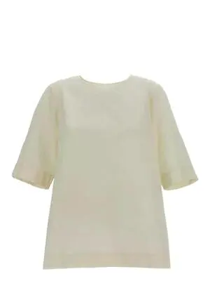CASEY CASEY Short-sleeved Crinkled T-shirt - Neutrals