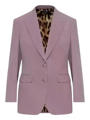 Dolce & Gabbana Button-fastening V-neck Blazer - Purple
