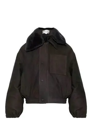 Victoria Beckham Fur-collar Pocket Jacket - Brown