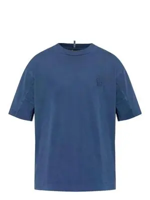 Moncler Embroidered Short-sleeve T-shirt - Blue