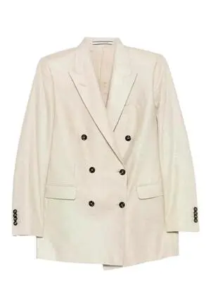 Tagliatore Double-breasted Blazer With Flap-pockets - Neutrals