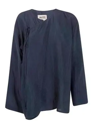 UMA WANG Tie-side Blouse - Blue