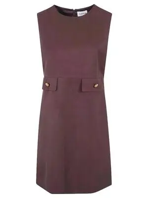 P.a.r.o.s.h Buttoned-pocket Dress - Purple