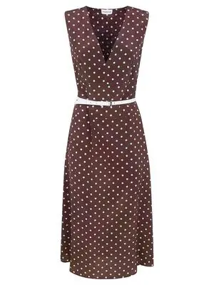 P.a.r.o.s.h Polka-dot Day Dress - Brown