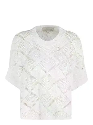 Antonelli Firenze Geometric Knitwear - White