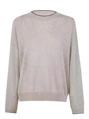 Brunello Cucinelli Sequin Jumper - Neutrals
