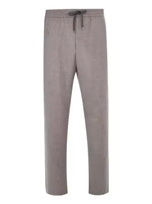 AGNONA Drawstring Flannel Track Pants