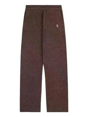 SPORTY & RICH Embroidered-logo Trousers - Brown