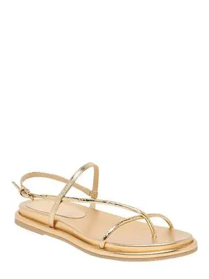 Dolce Vita Dom Strappy Sandals - Gold Distressed Leather