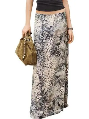 Ba&sh Ciria Printed Maxi Skirt - Blue