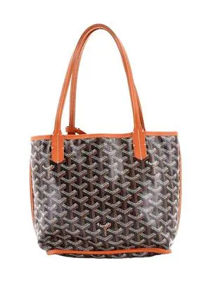 Goyard Mini Anjou Reversible Tote Coated Canvas Black