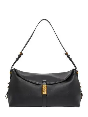 Pinko Saddle Horizontal Leather Shoulder Bag - Zq
