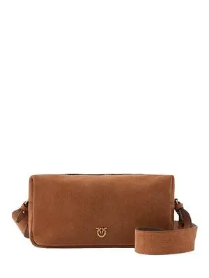 Pinko Horizontal Suede Shoulder Bag - Lq