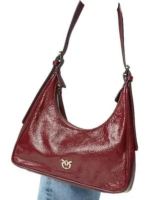 Pinko Miss Mini Shiny Leather Shoulder Bag - Rry