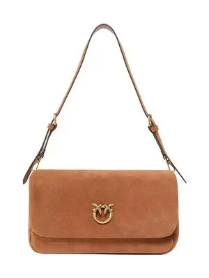 Pinko Click Soft Suede Shoulder Bag - Lq
