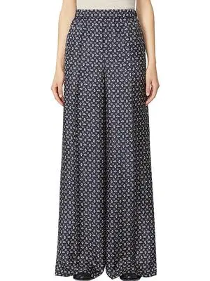 MAX MARA Vischio Wide Leg Silk Pants