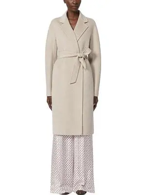 Max Mara Aceri Cashmere Wrap Coat Sand