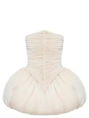 BALYKINA BALYKINA Clara Ruched Bubble Mini Dress