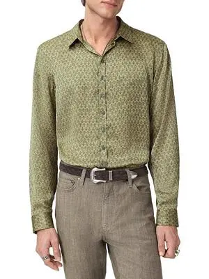 John Varvatos Bucks Printed Slim Fit Shirt - Twine