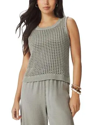 Splendid Camellia Sweater Tank Top - Eucalyptus