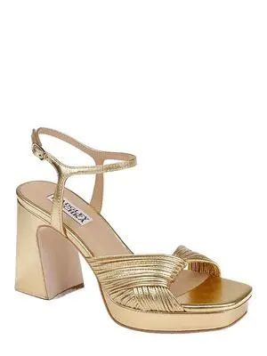 Badgley Mischka Winslet Platform Sandals - Gold Metallic