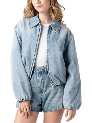 Blanknyc Denim Bomber Jacket - Bottomless Brunch