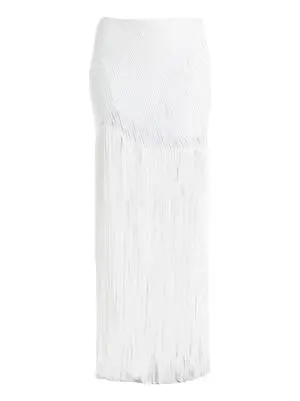 Francisco Arce Valentina Fringed Maxi Skirt - White