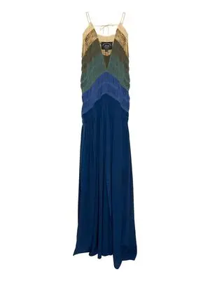 JUOZAS STATKEVICIUS Hand-Pleated Chiffon Maxi Dress Multi