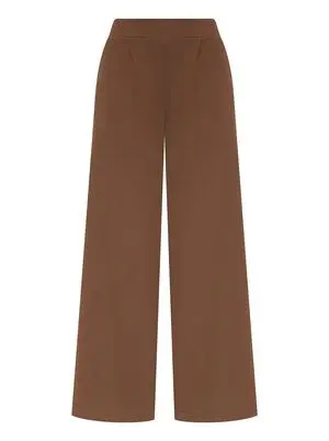 ANDRES OTALORA Celebrada Mid-rise Wide-leg Pants - Brown
